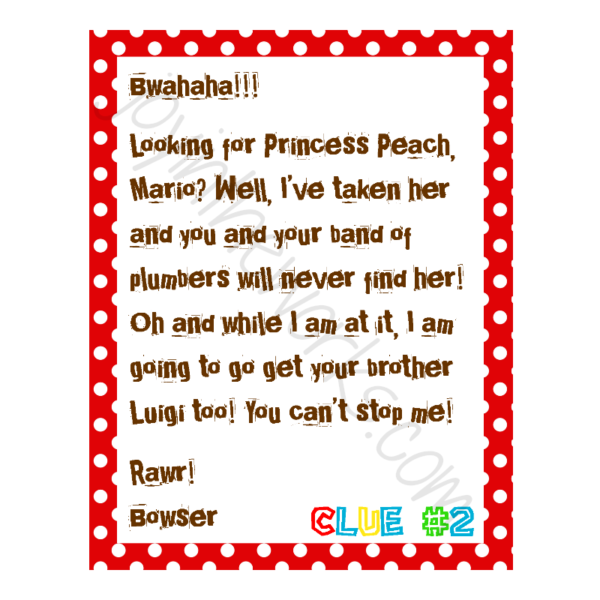 Save Princess Peach Scavenger Hunt - Joy in the Works