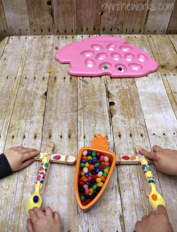 Jelly Bean Catapult for Easter - Joy in the Works