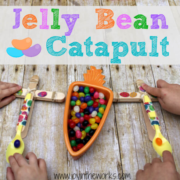 Jelly Bean Catapult for Easter - Joy in the Works