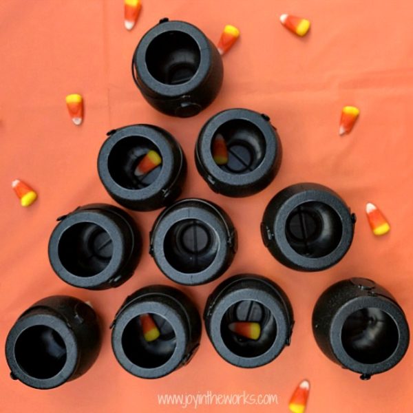 Candy Corn Catapult for Halloween - Joy in the Works