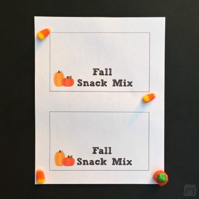 Fall Snack Mix Treat Bag Topper - Joy in the Works