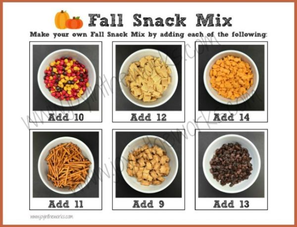 Fall Snack Mix with Printable Follow Along Directions - Joy in the Works