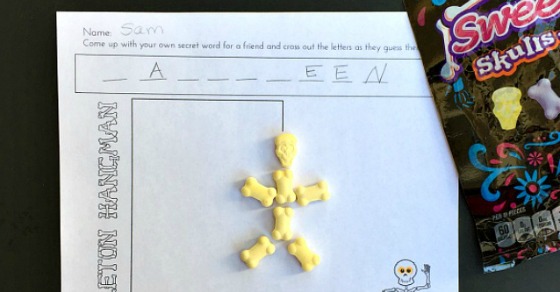 Skeleton Hangman: A Printable Halloween Party Game - Joy in the Works