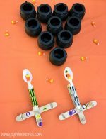 Candy Corn Catapult for Halloween - Joy in the Works