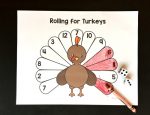 Rolling for Turkeys: A Printable Thanksgiving Game - Joy in the Works