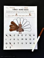 Turkey Word Guess: A Printable Thanksgiving Game - Joy in the Works