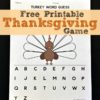 Turkey Word Guess: A Printable Thanksgiving Game - Joy in the Works