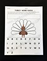 Turkey Word Guess: A Printable Thanksgiving Game - Joy in the Works