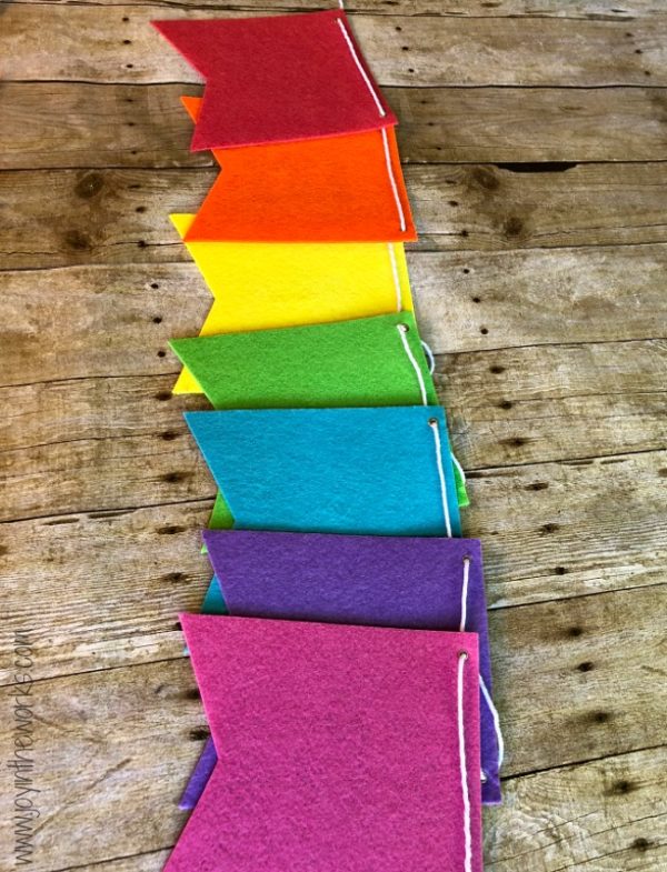 Rainbow Felt Banner - Joy in the Works