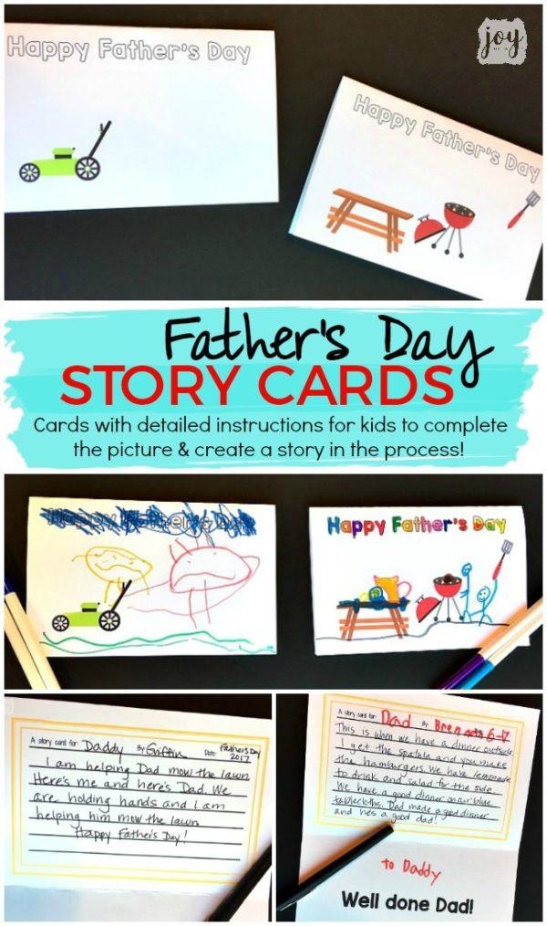 Printable Father's Day Story Cards - Joy in the Works