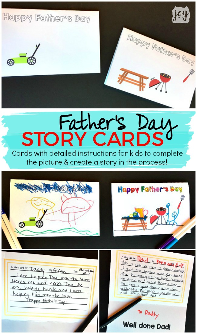 Printable Father’s Day Story Cards - Joy in the Works