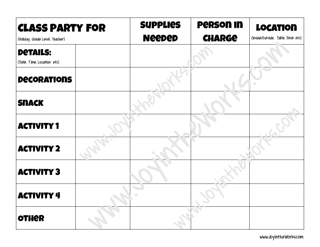 Upper Elementary Class Halloween Party with Printable Planner - Joy in ...